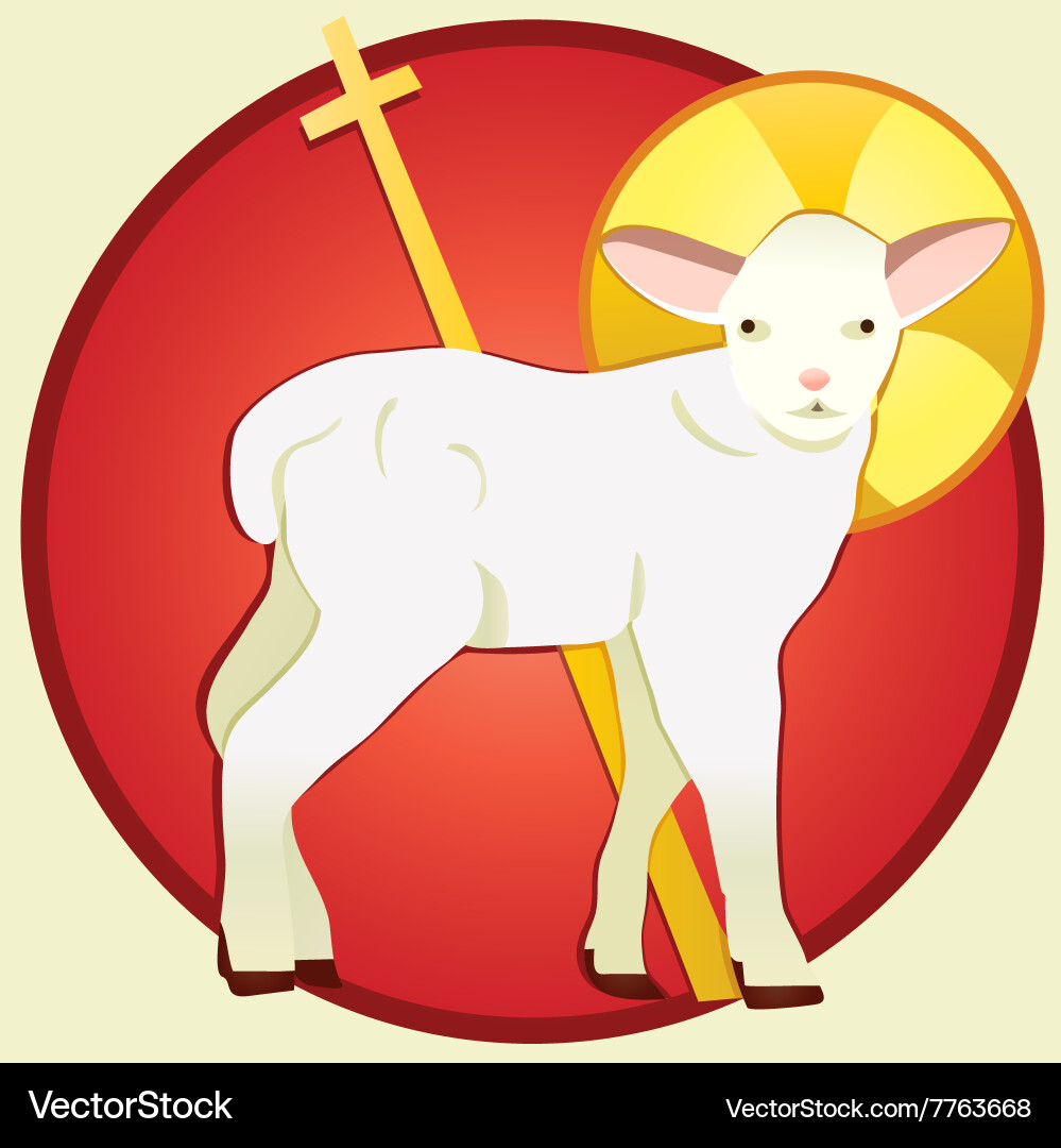 Easter holy sheep Royalty Free Vector Image - VectorStock