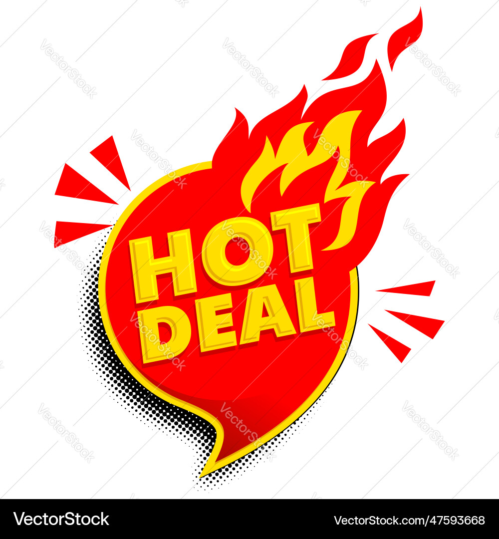Hot deal promotion sticker Royalty Free Vector Image