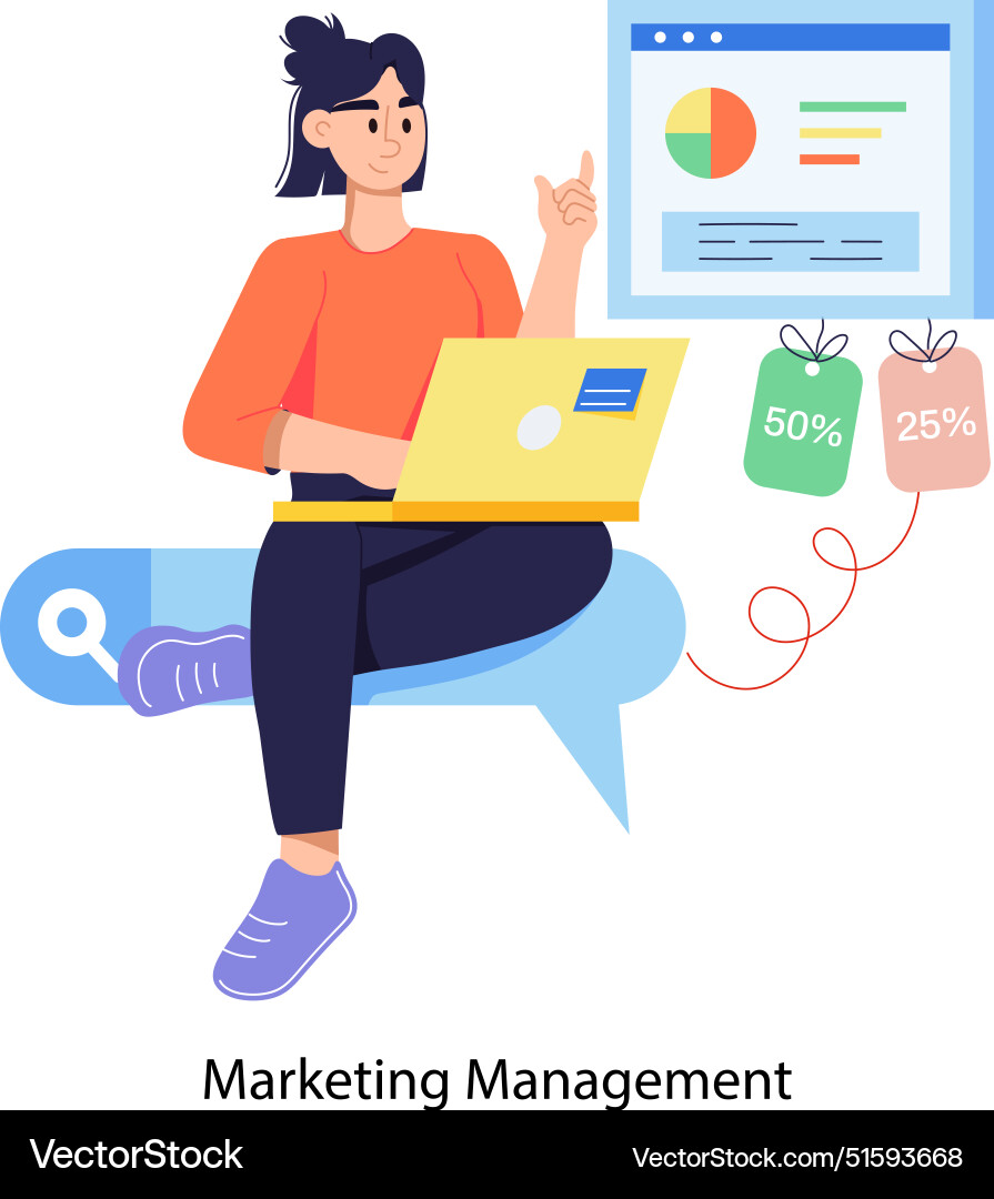 Marketing management Royalty Free Vector Image