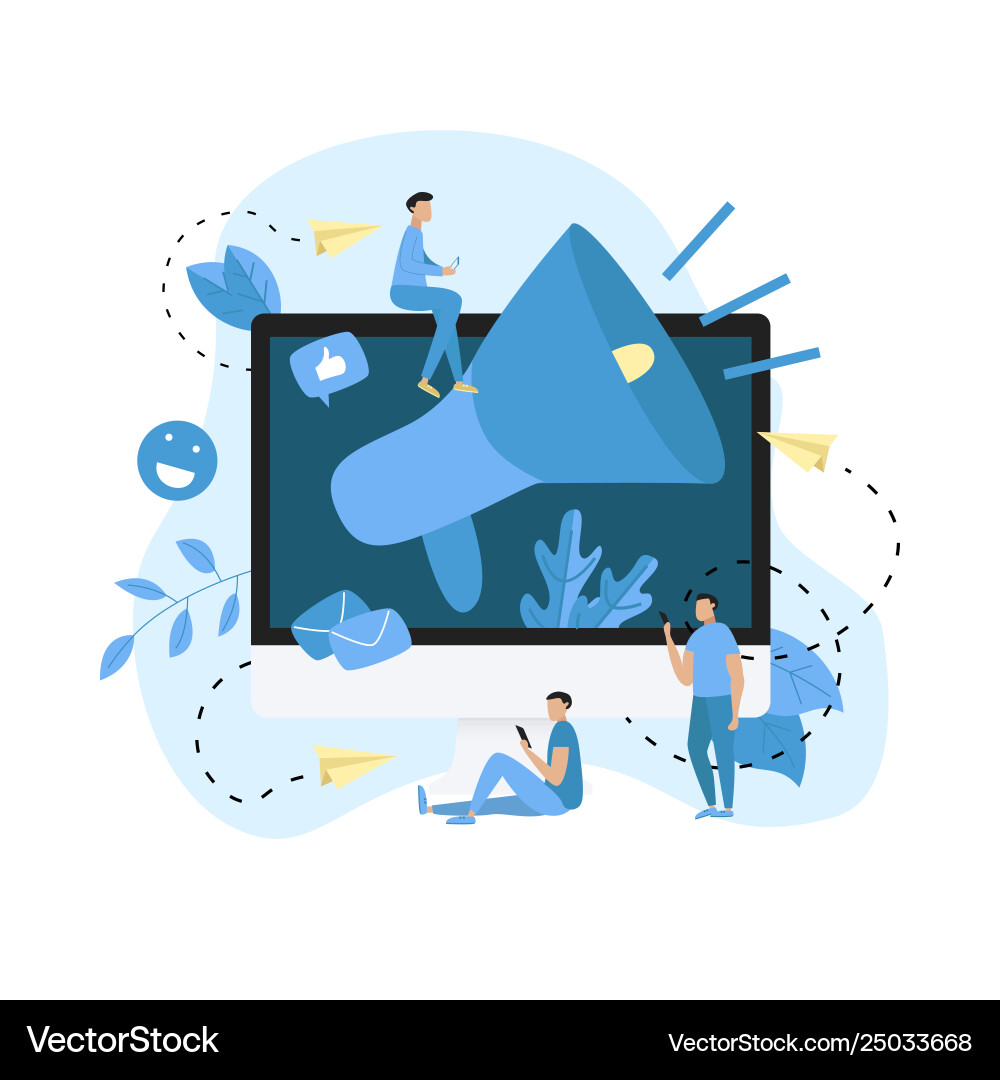 Online business advertising promotion Royalty Free Vector