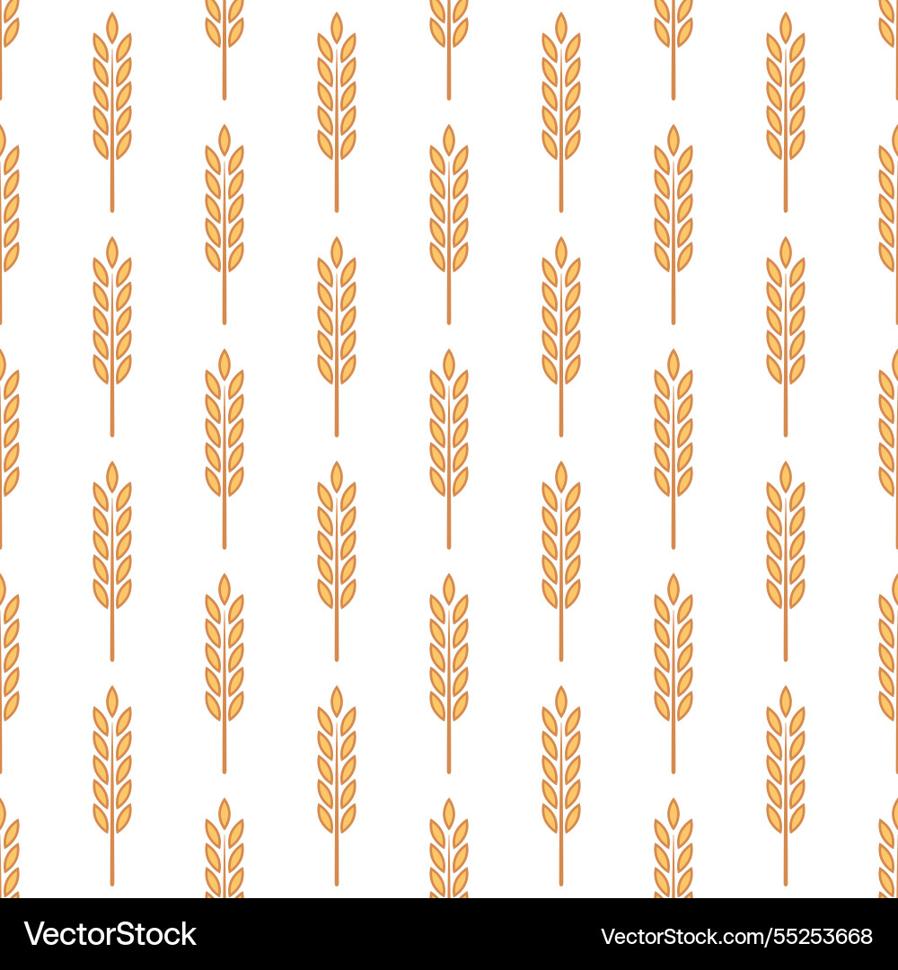 Seamless pattern with agriculture wheat Royalty Free Vector