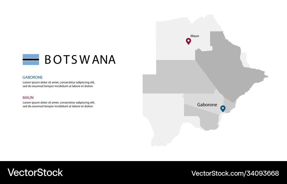 Zimbabwe map infographic template slide Royalty Free Vector
