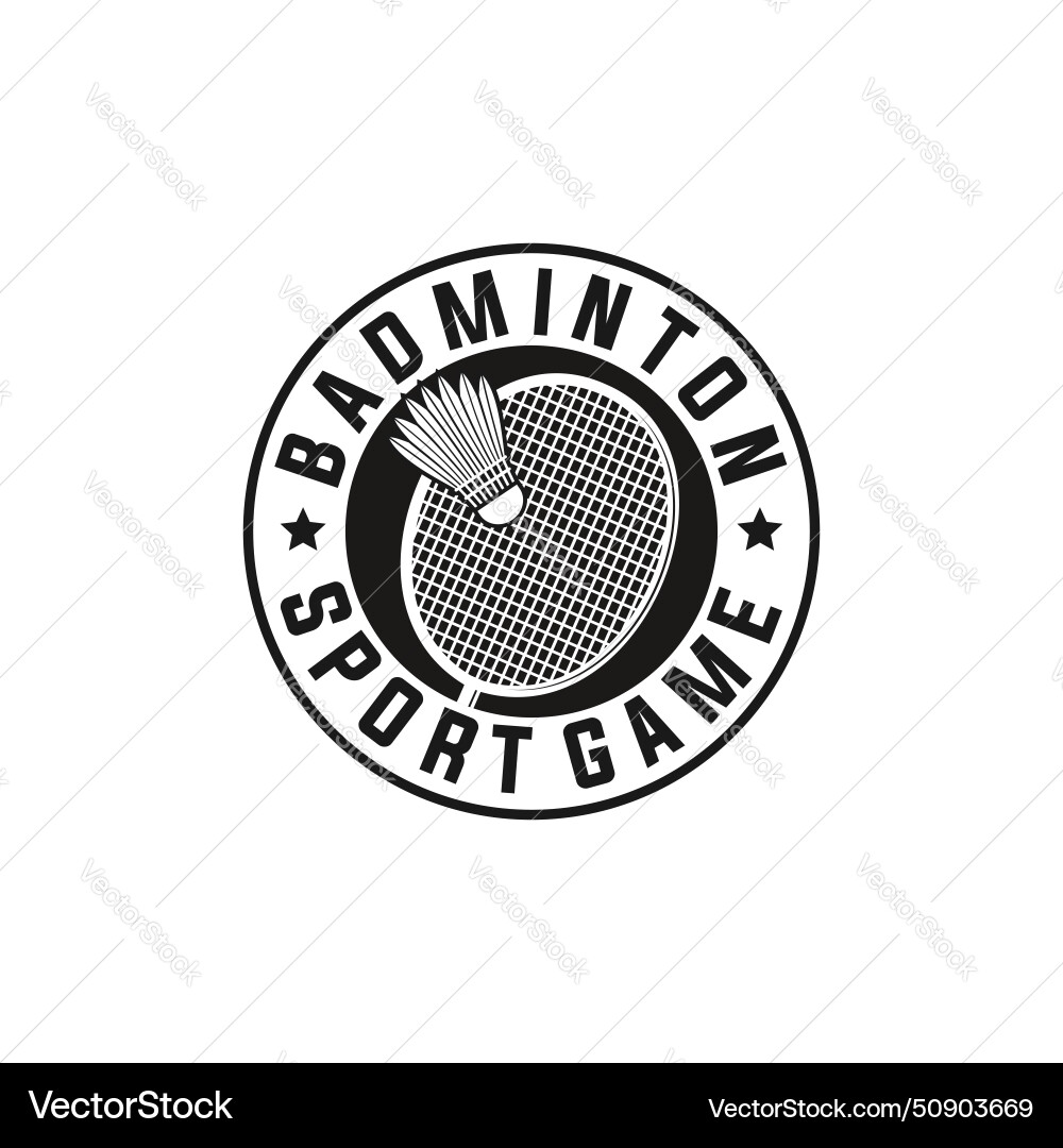 Badminton sport graphic template Royalty Free Vector Image