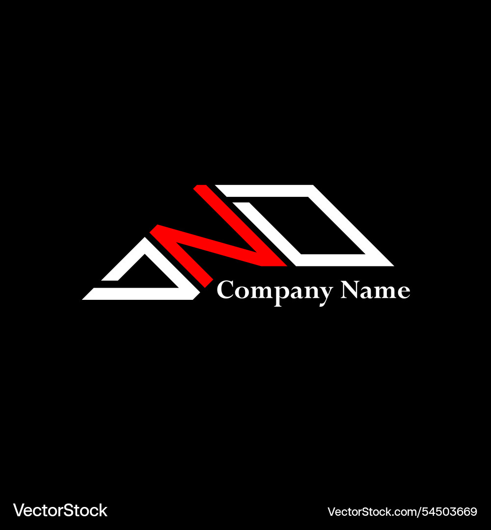 Dnd logo design simple and modern Royalty Free Vector Image