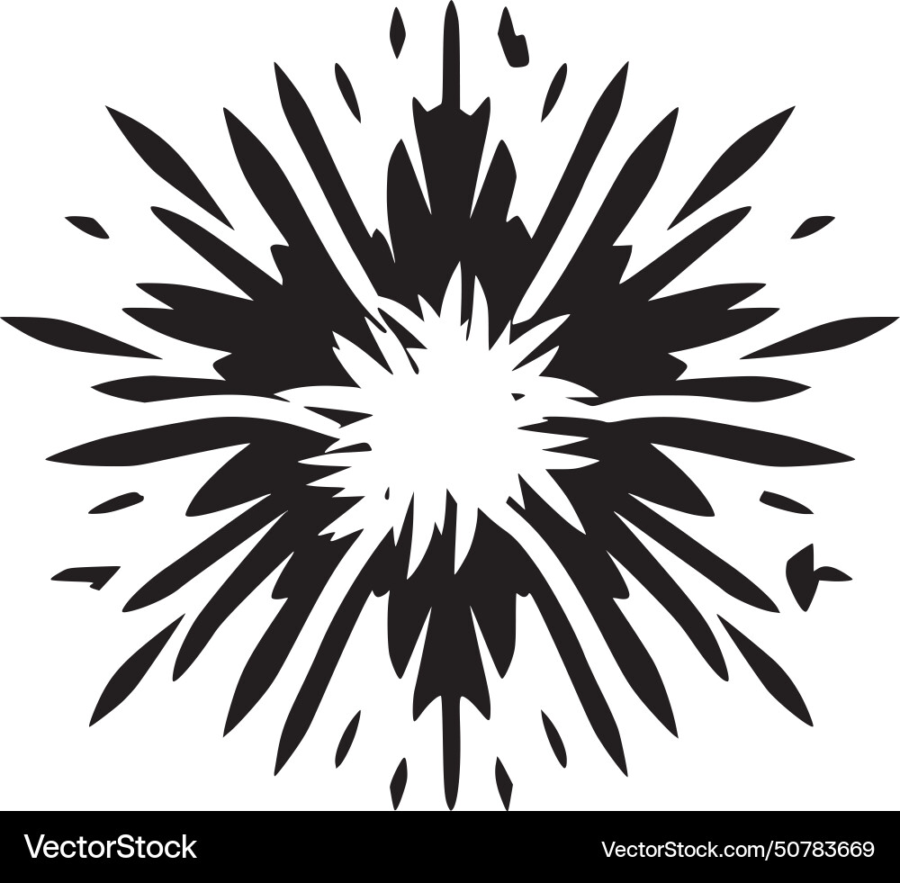 Explosion - minimalist and simple silhouette Vector Image