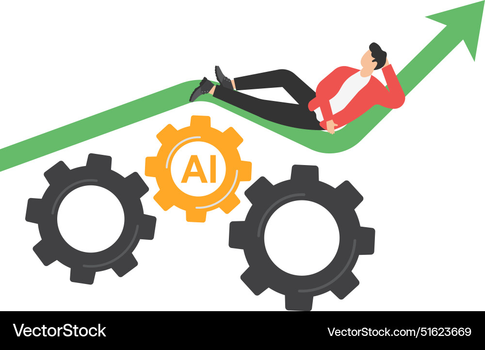 Power Of Ai To Revolutionize Productivity Vector Image