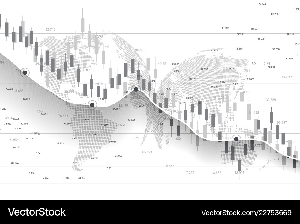 Stock Market Candle Chart Royalty Free Vector Image