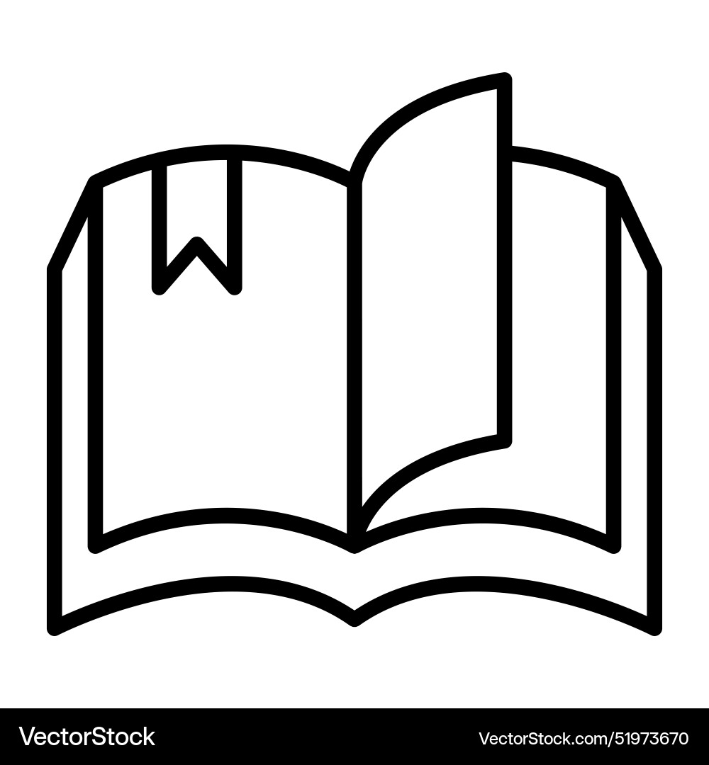 Book icon in thin line style graphic design Vector Image