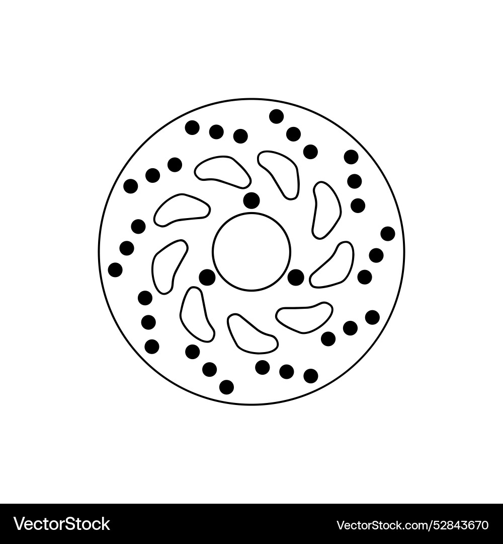 Brake disc icon symbol design Royalty Free Vector Image
