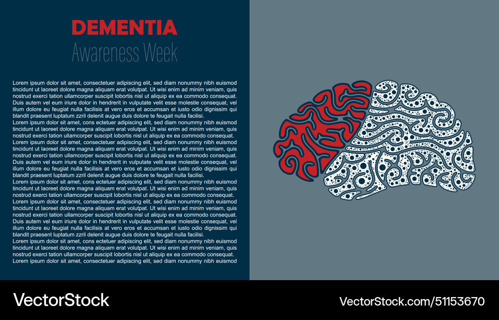 Dementia awareness week design Royalty Free Vector Image