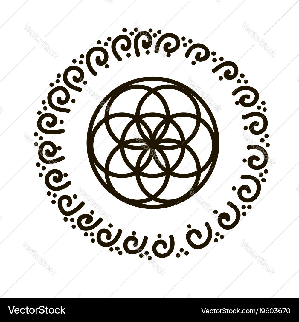 Feminine symbol flower Royalty Free Vector Image