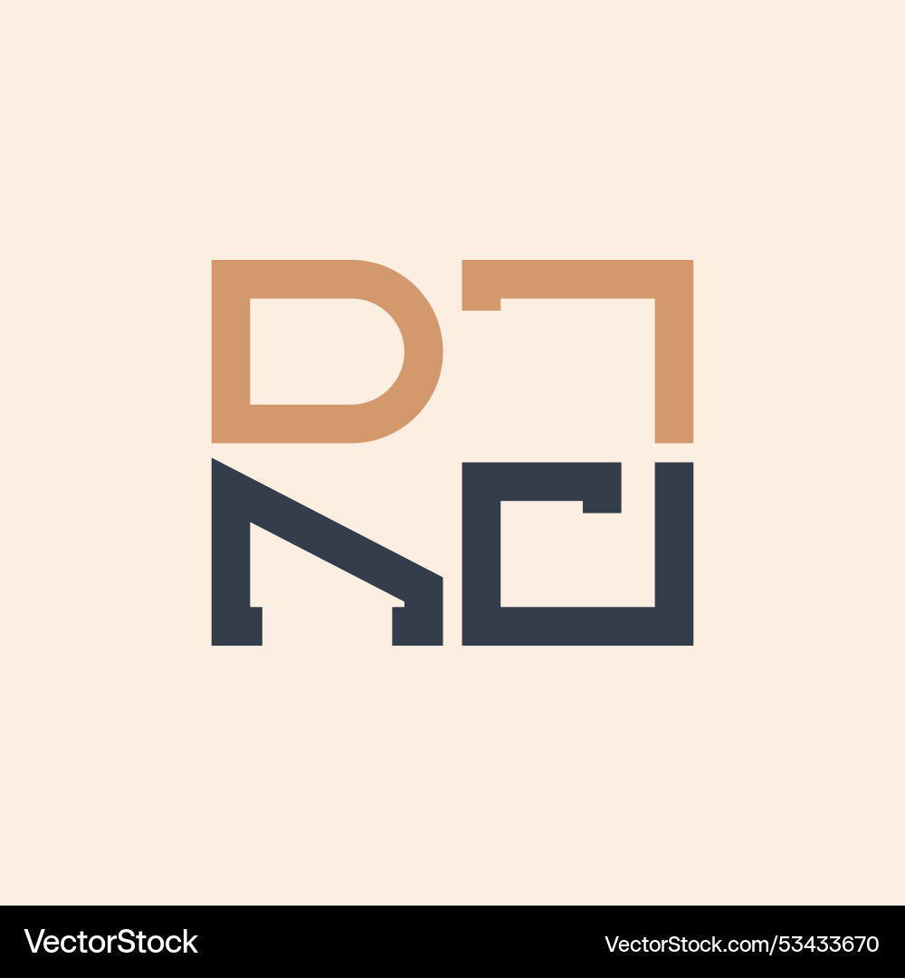 Modern rj letter logo design creative Royalty Free Vector