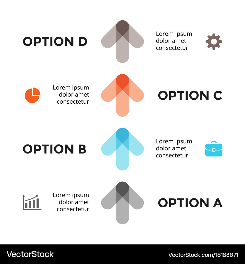 Arrows timeline infographic diagram chart Vector Image