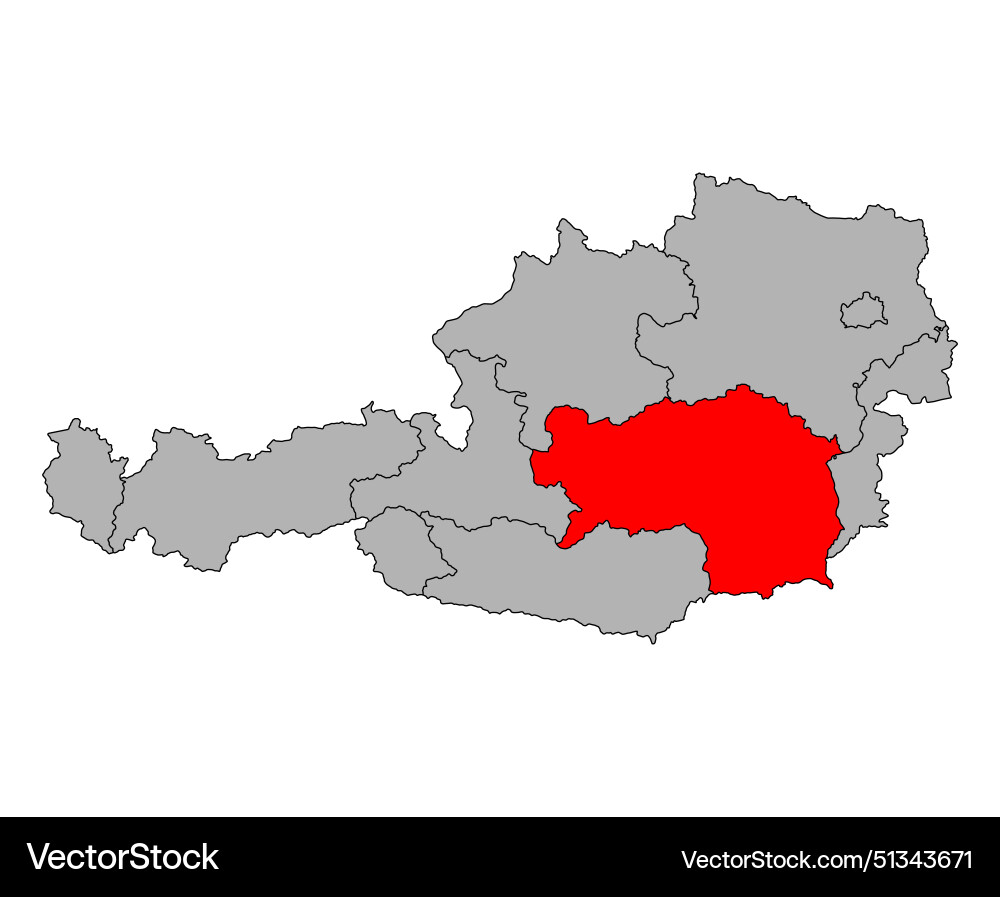 Austria of styria map symbol shape travel web Vector Image