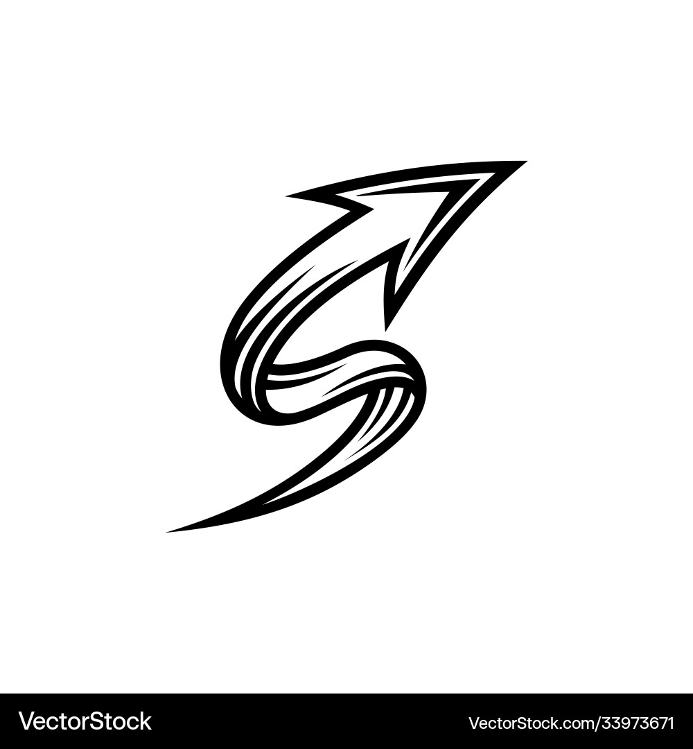 Black arrow logo Royalty Free Vector Image - VectorStock