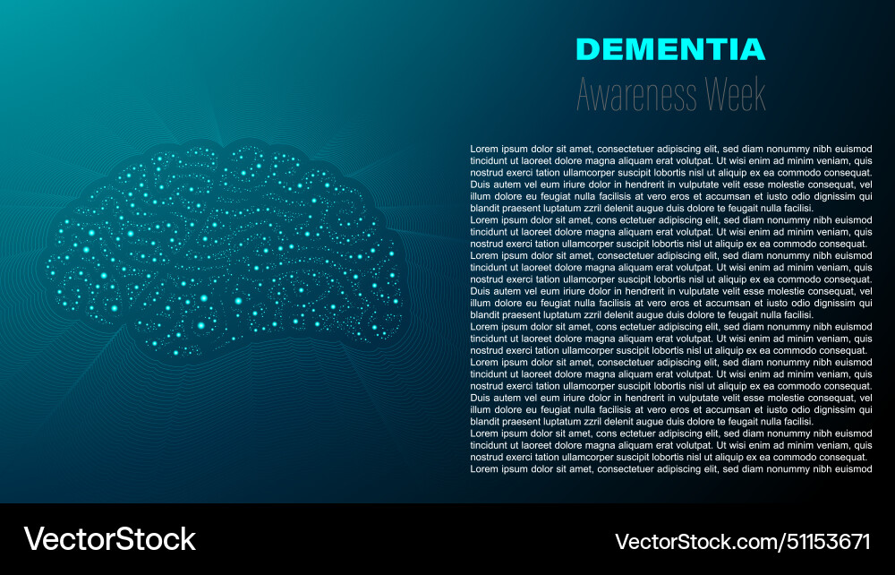 Dementia awareness week design Royalty Free Vector Image