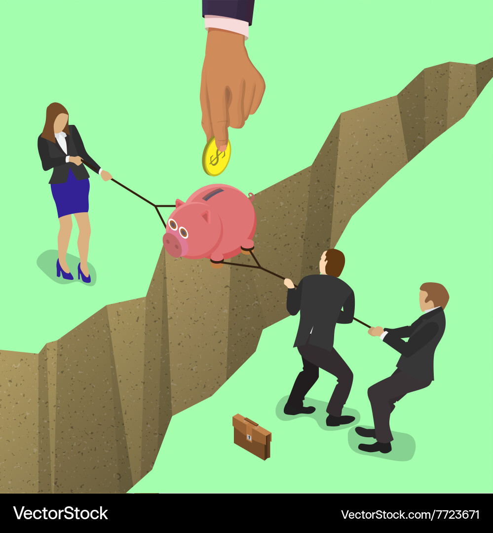 Fighting over money Royalty Free Vector Image - VectorStock