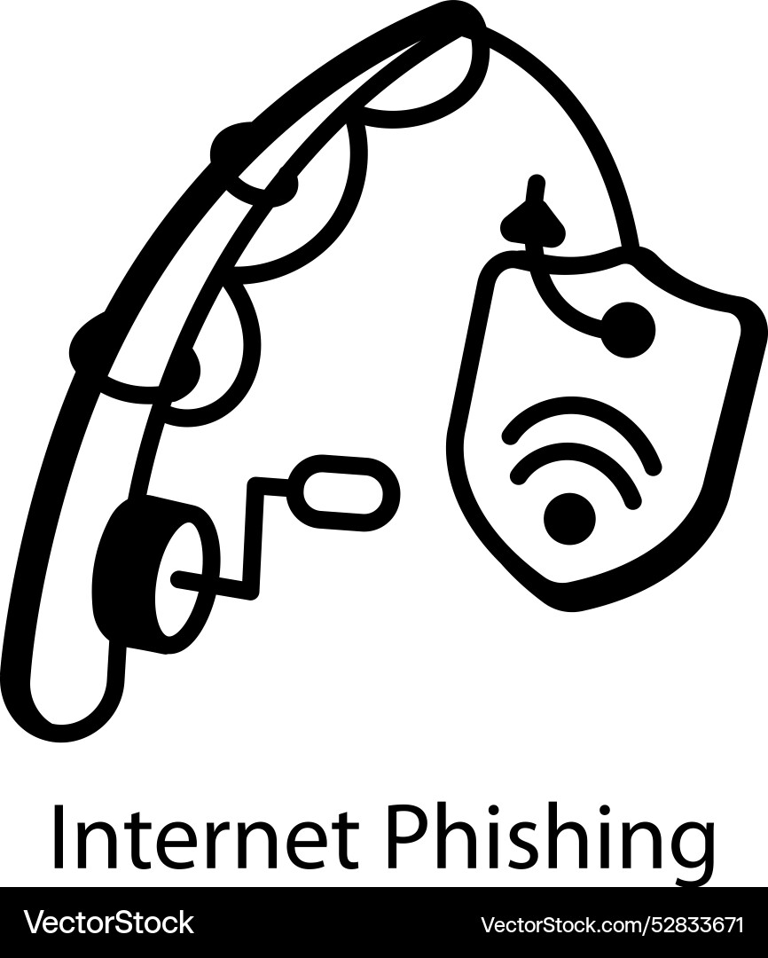 Internet phishing Royalty Free Vector Image - VectorStock