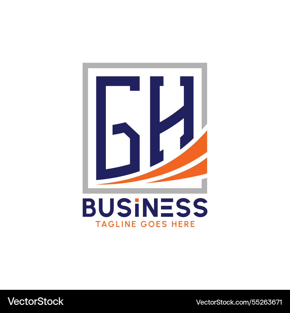 Letter gh business logo modern Royalty Free Vector Image