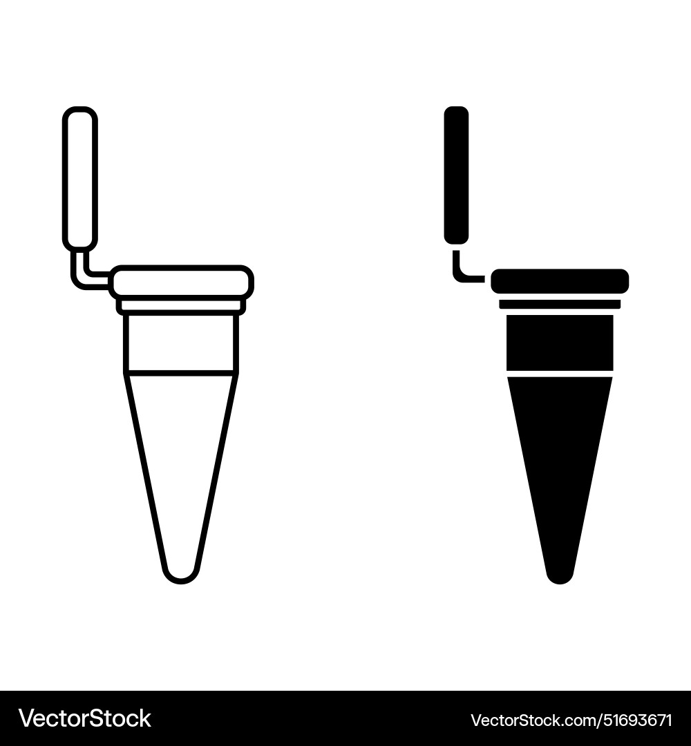 Pcr tube icon Royalty Free Vector Image - VectorStock