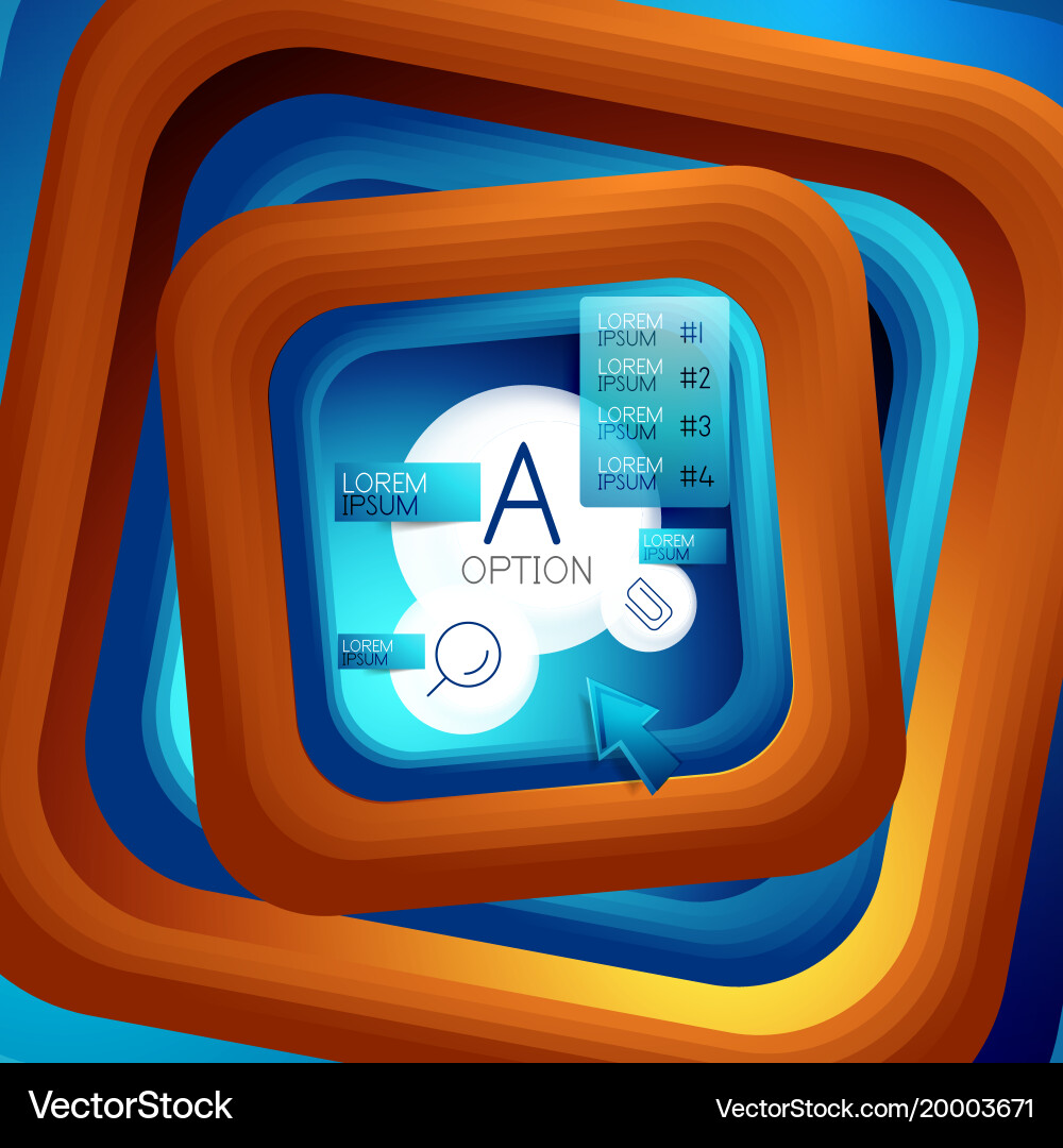 Rotating swirl square background color rectangles Vector Image