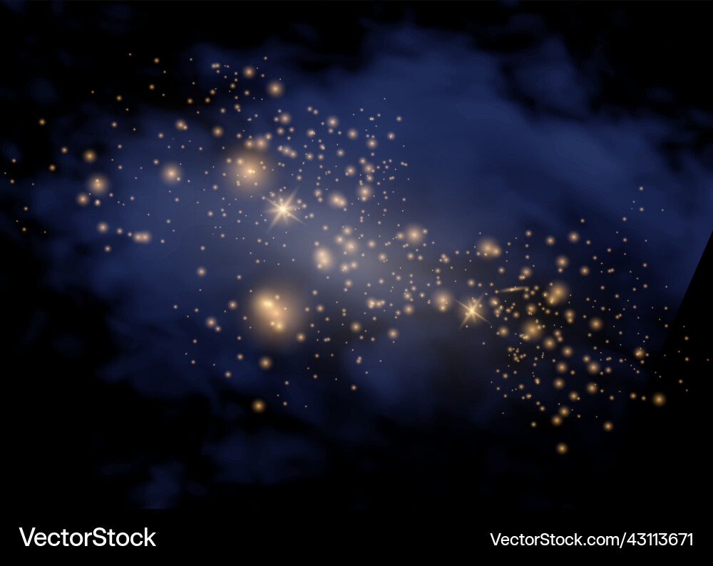 Space background with realistic stars Royalty Free Vector