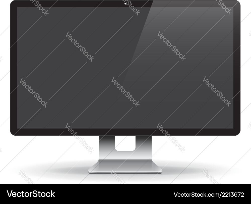 Blank computer display isolated on white Vector Image