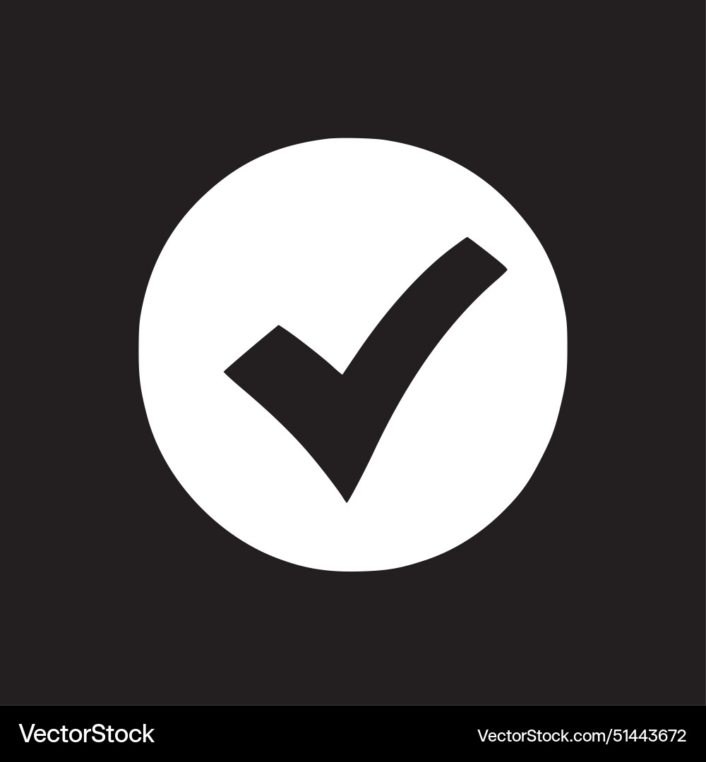 Checkmark - minimalist and flat logo Royalty Free Vector