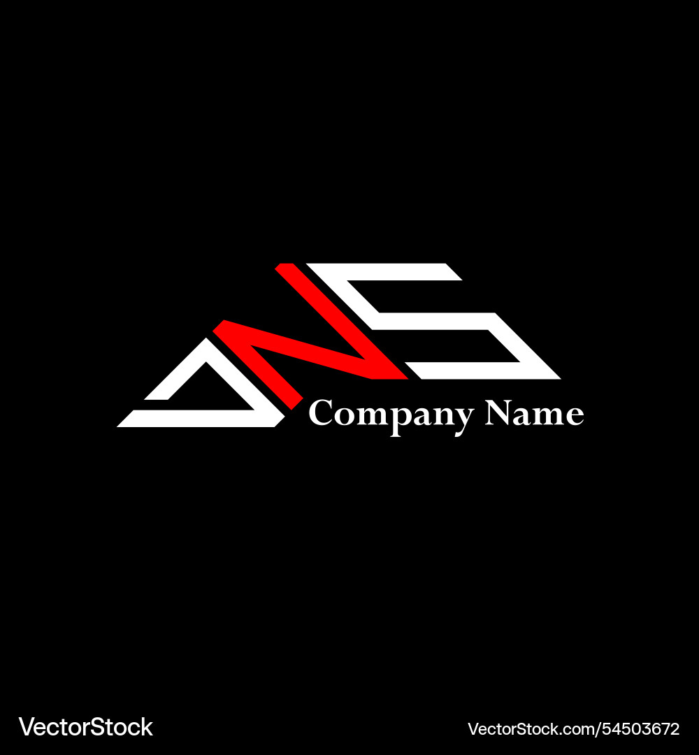 Dns logo design simple and modern Royalty Free Vector Image
