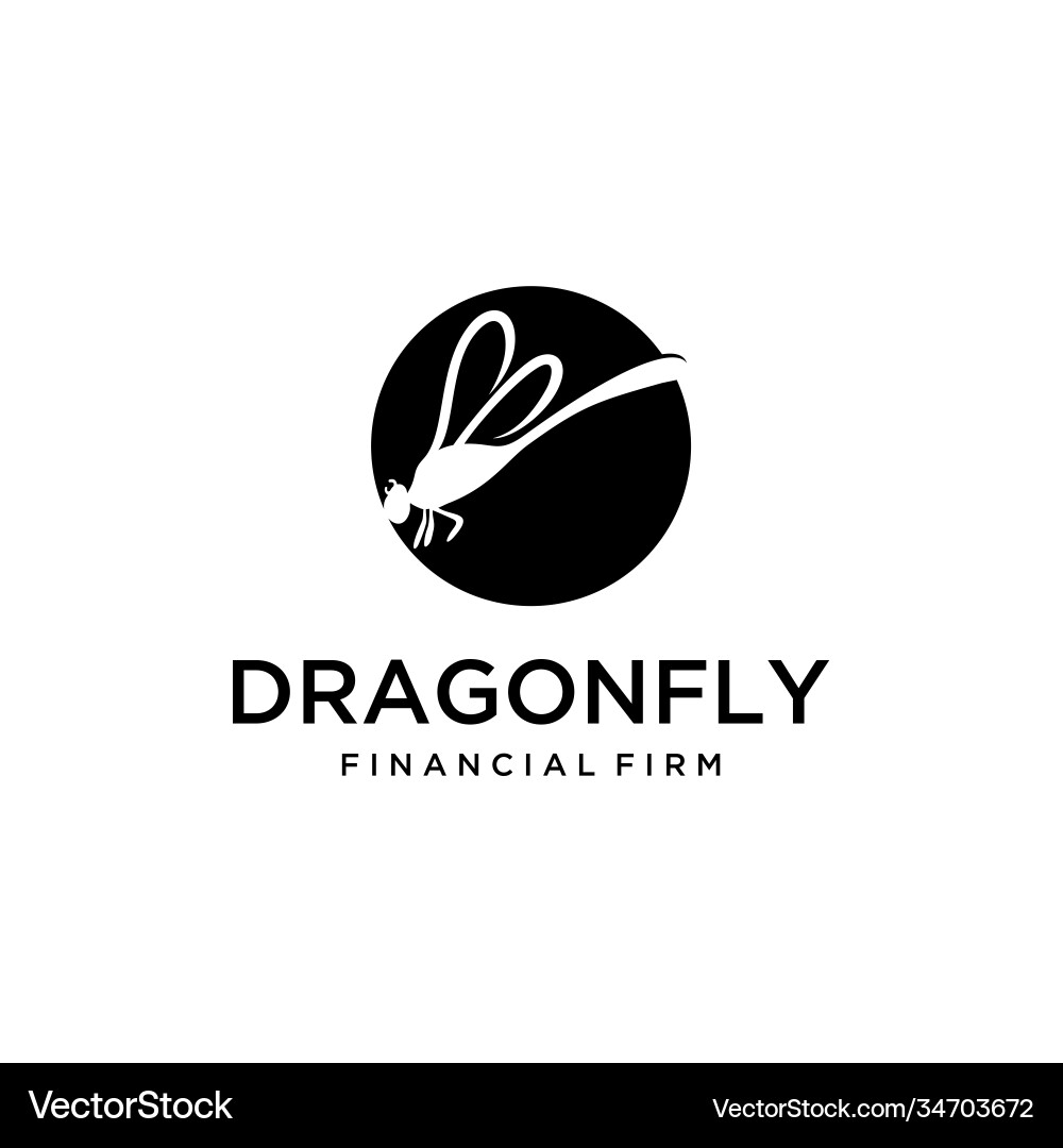 Dragonfly logo Royalty Free Vector Image - VectorStock