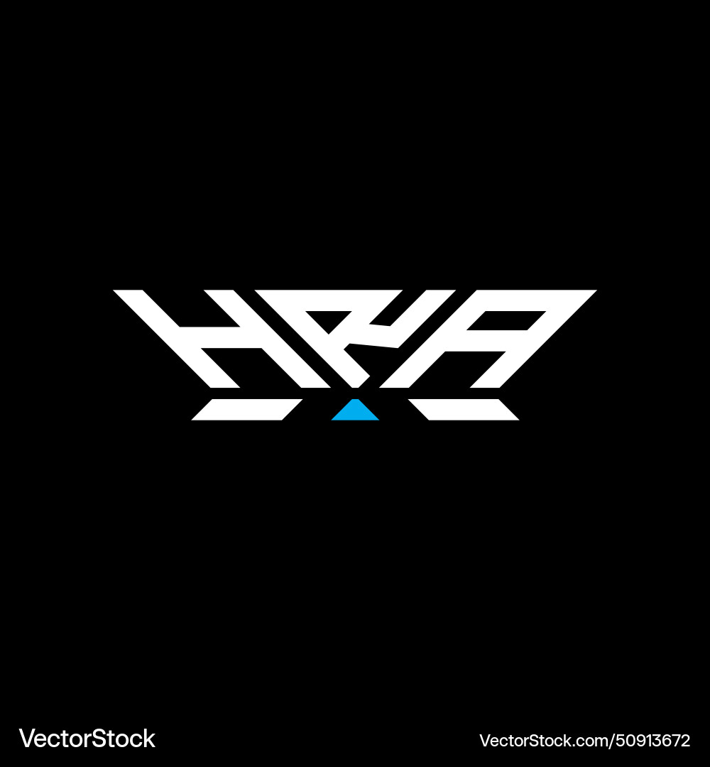 Hra letter logo design hra simple and modern logo Vector Image