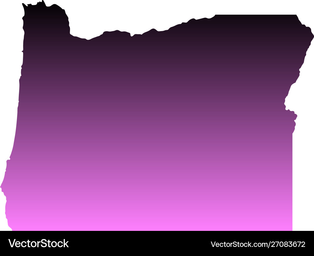 Map oregon Royalty Free Vector Image - VectorStock