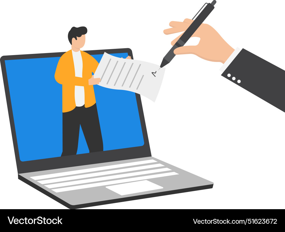 Remote working or work from anywhere online signi Vector Image