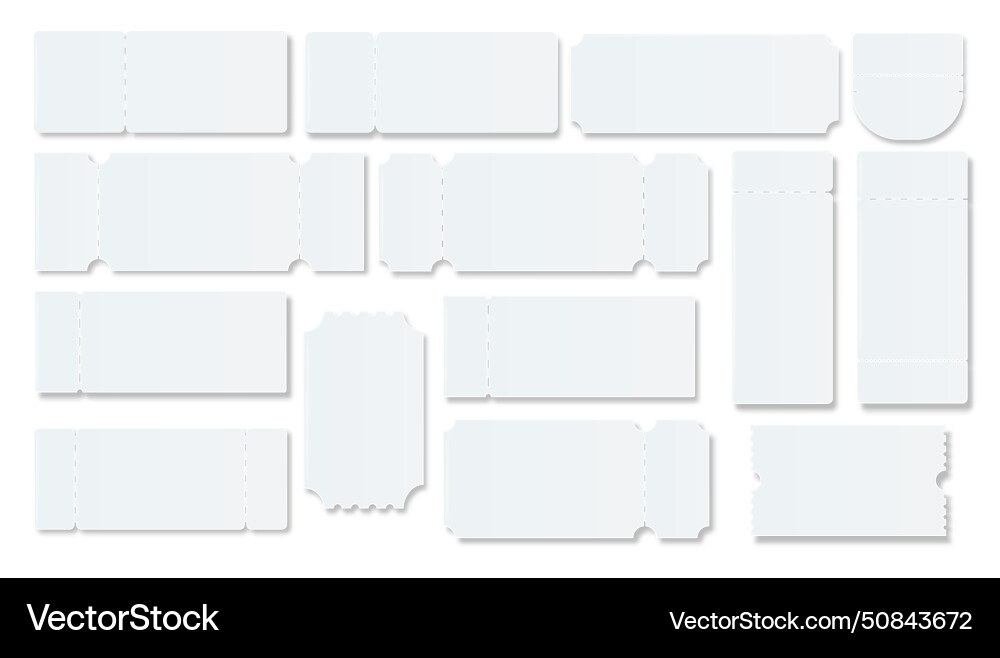 Ticket empty template concert movie theater Vector Image