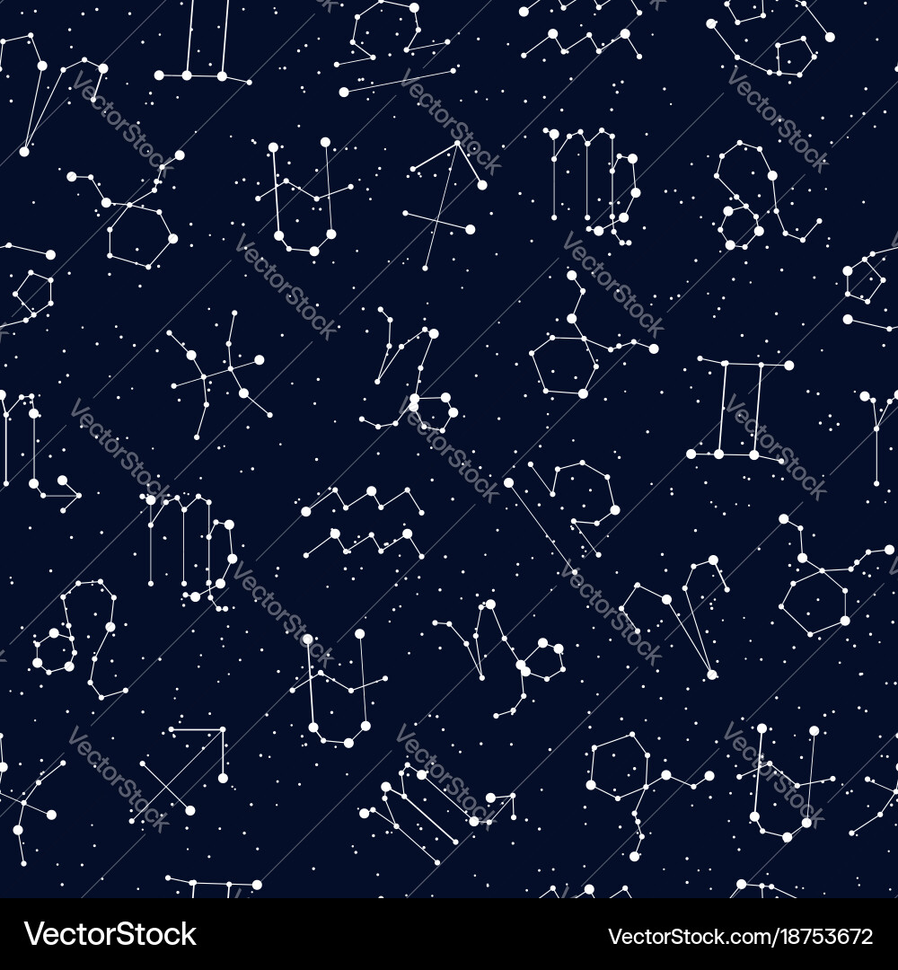 Zodiac Constellation Pattern Royalty Free Vector Image