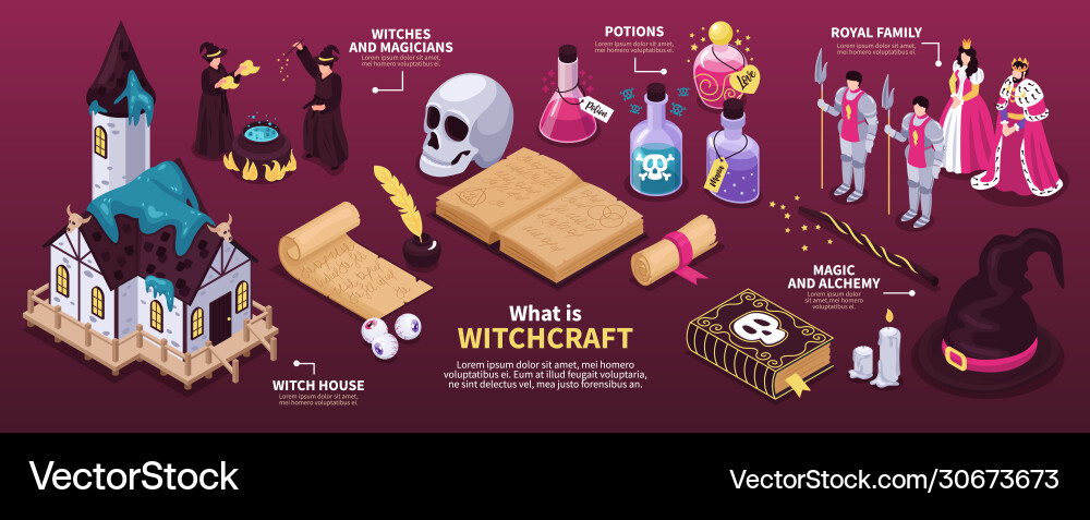 Magical horizontal infographics Royalty Free Vector Image