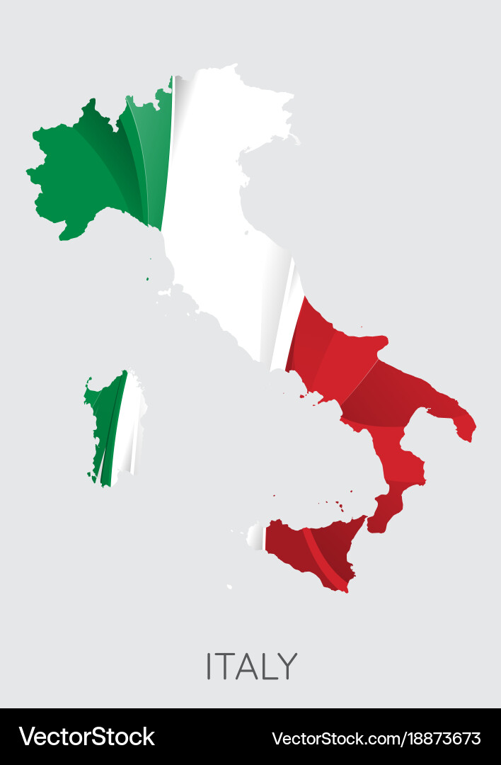 Map of italy Royalty Free Vector Image - VectorStock