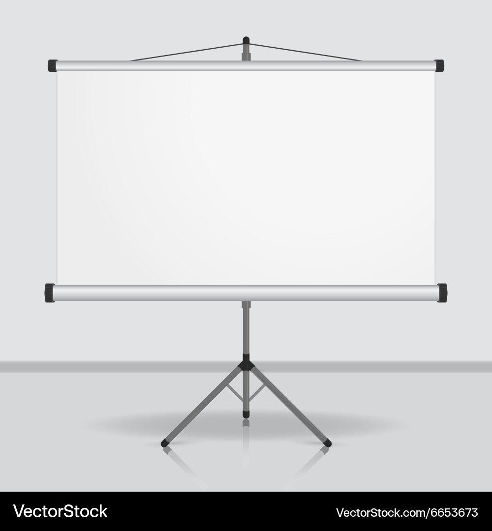 Presentation screen blank whiteboard Royalty Free Vector