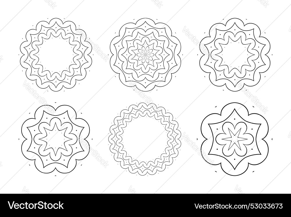 Radial patterns set Royalty Free Vector Image - VectorStock
