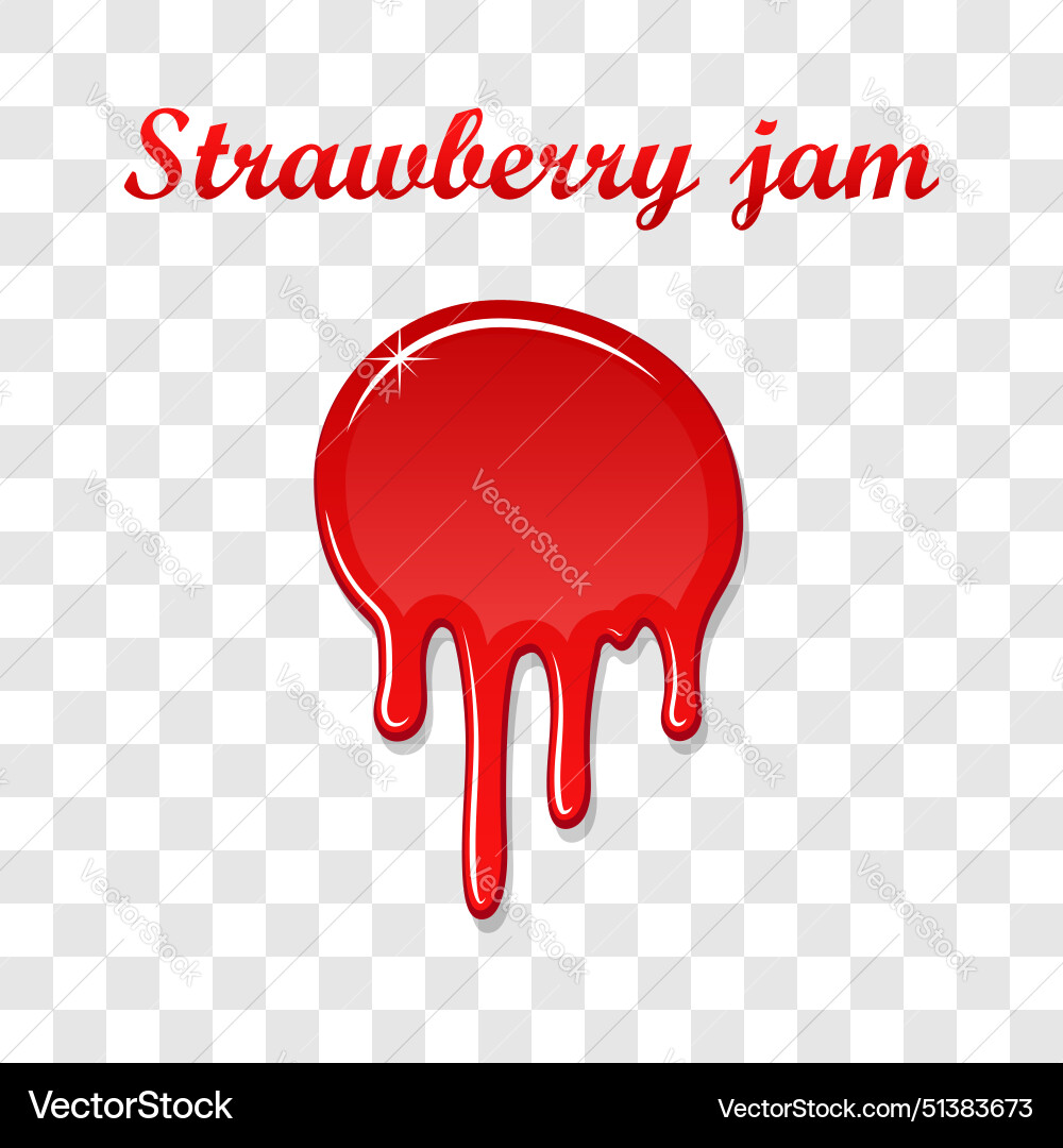 Raspberry drip jam 3d sweet raspberries splash Vector Image