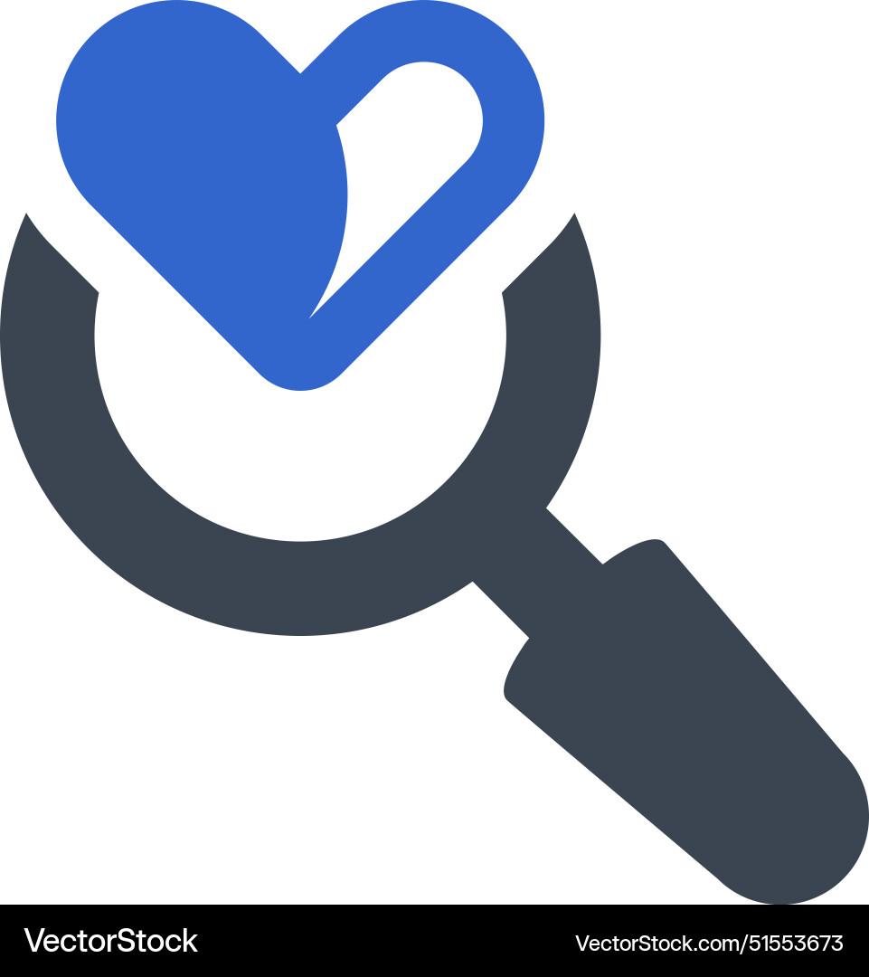 Search dating app icon Royalty Free Vector Image