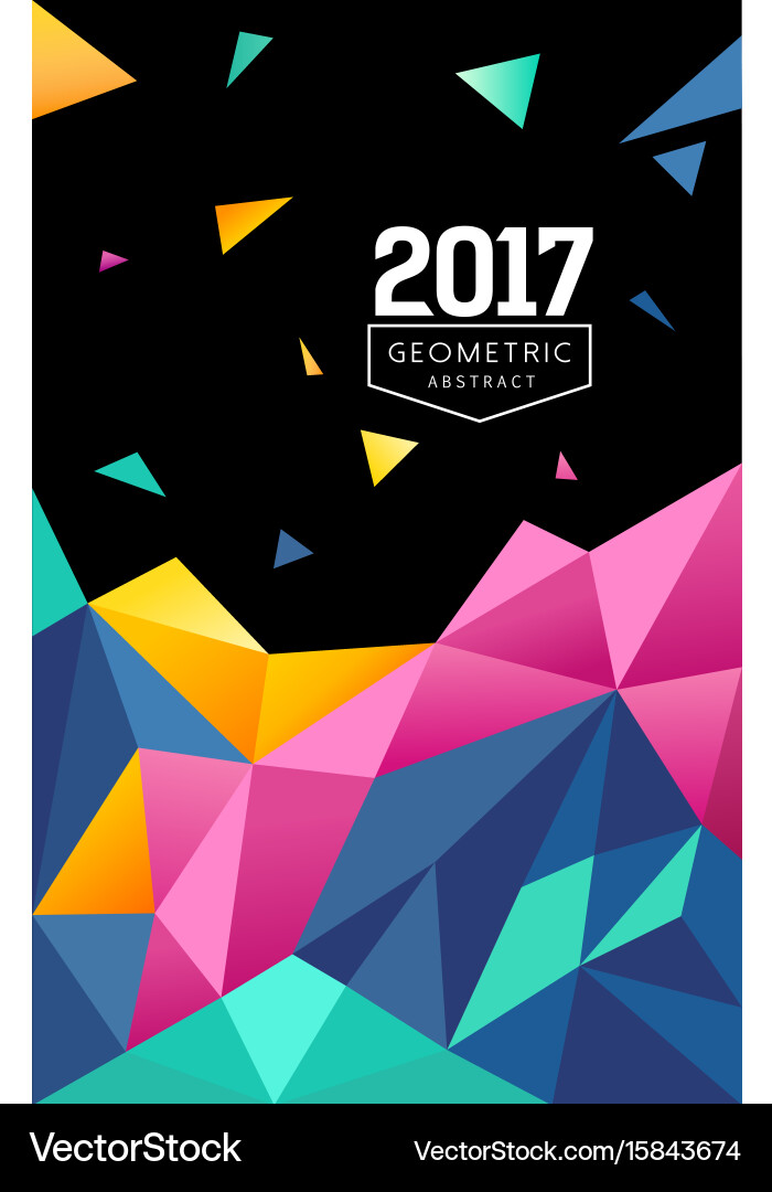 Abstract colorful triangle geometric background Vector Image