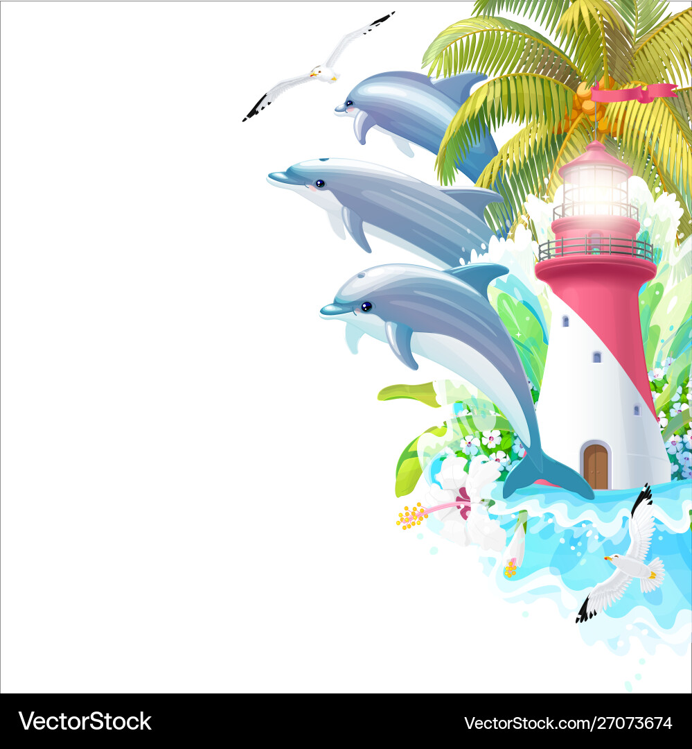 Edge sea border background Royalty Free Vector Image