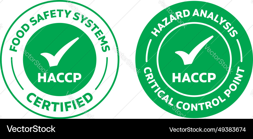 HACCP Food Safety Emblem Royalty Free Vector Image