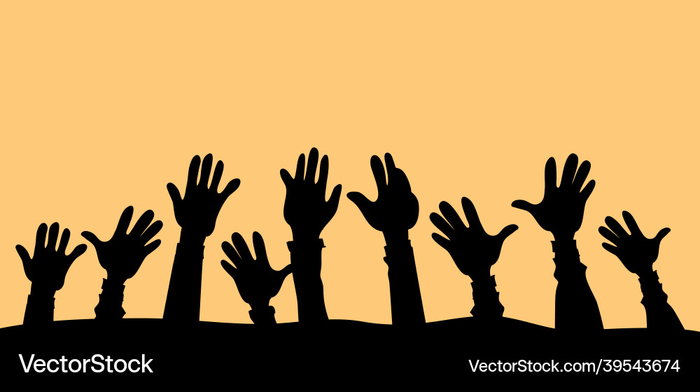 Hand drawn of hands clapping ovation applause Vector Image