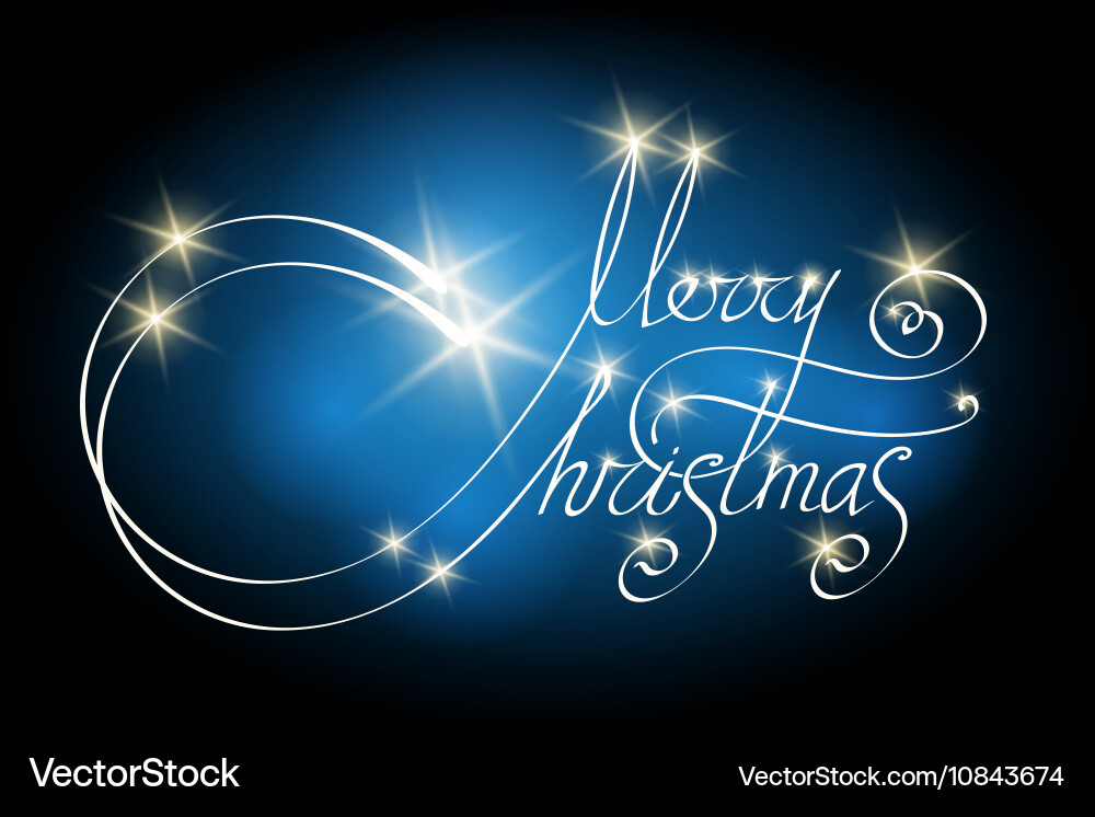 Handwritten Christmas Script Royalty Free Vector Image