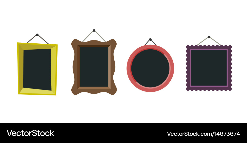 Hanging Frames Flat Icon Royalty Free Vector Image