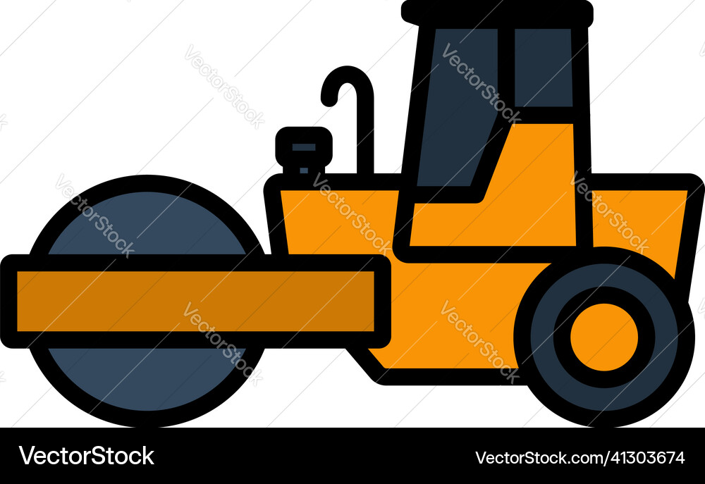 Icon of road roller Royalty Free Vector Image - VectorStock