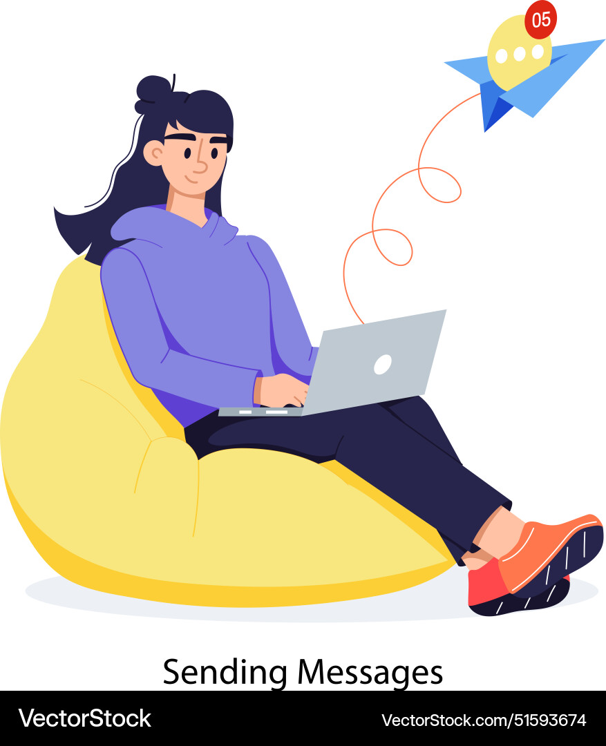 Sending messages Royalty Free Vector Image - VectorStock
