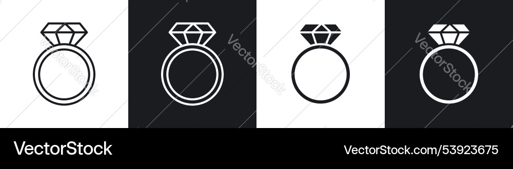 Diamond ring icon Royalty Free Vector Image - VectorStock
